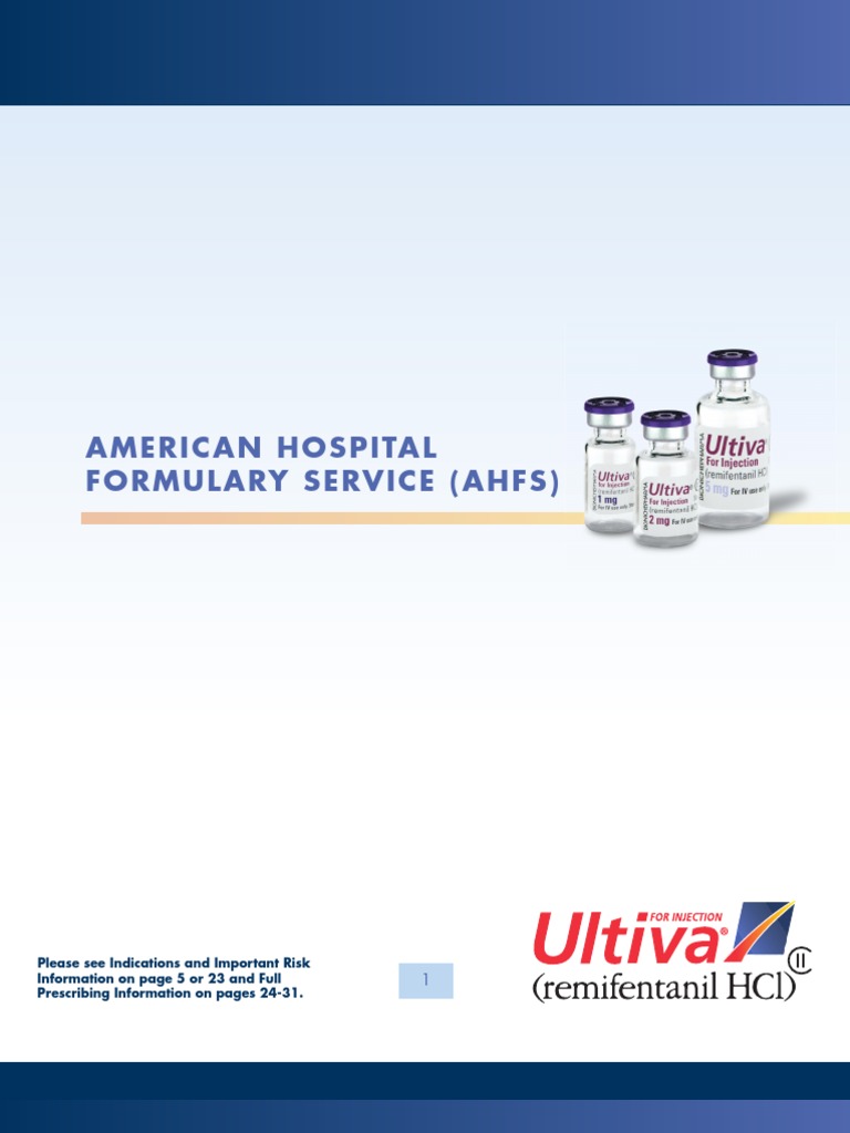 American Hospital Formulary Service (Ahfs) | PDF | Anesthesia | Medical ...
