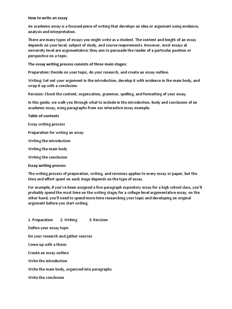 How To Write An Essay | PDF | Essays | Visual Impairment