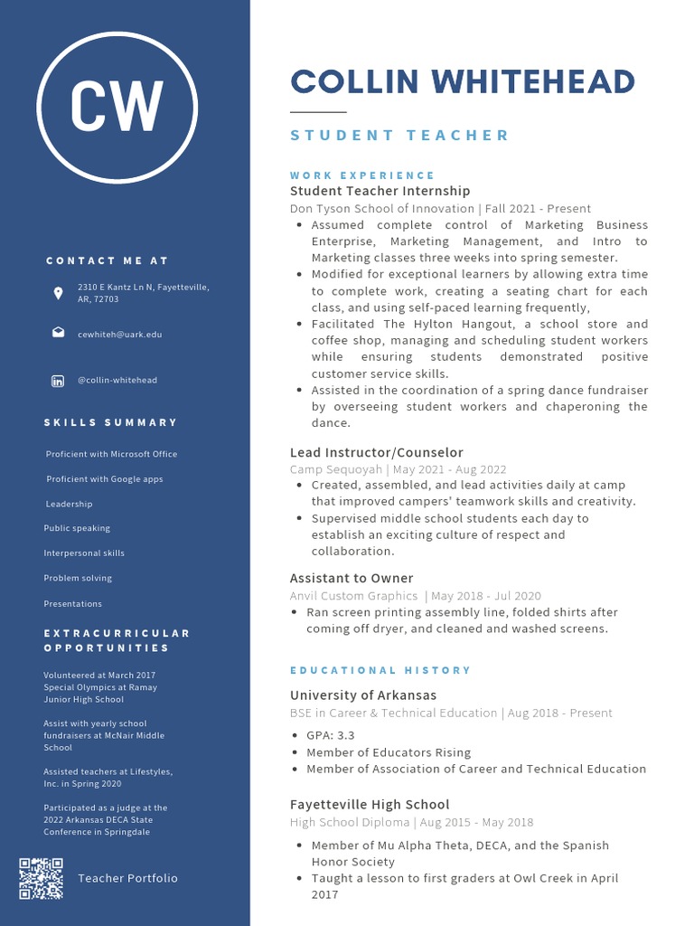 Collin Whitehead Resume 4 | PDF | Learning | Behavior Modification