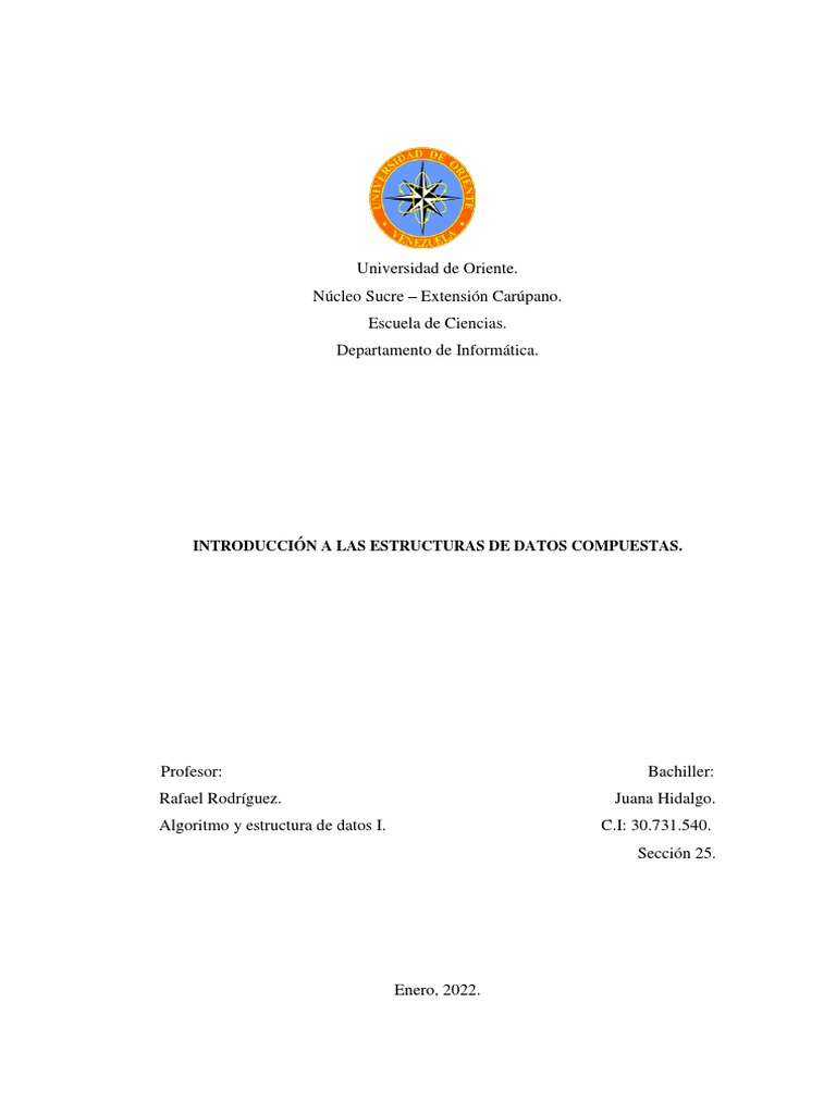 Unidad Iii - Introducción A Las Estructuras de Datos Compuestos. | PDF ...