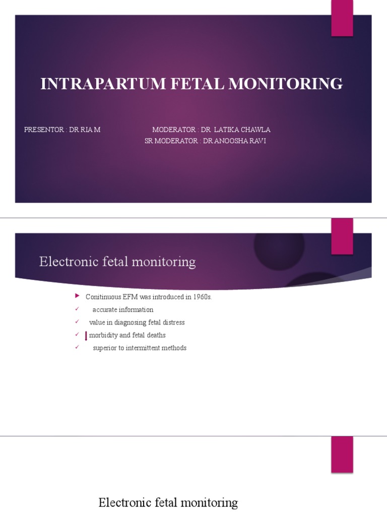 Intrapartum Fetal Monitoring Edited | PDF | Electrocardiography ...