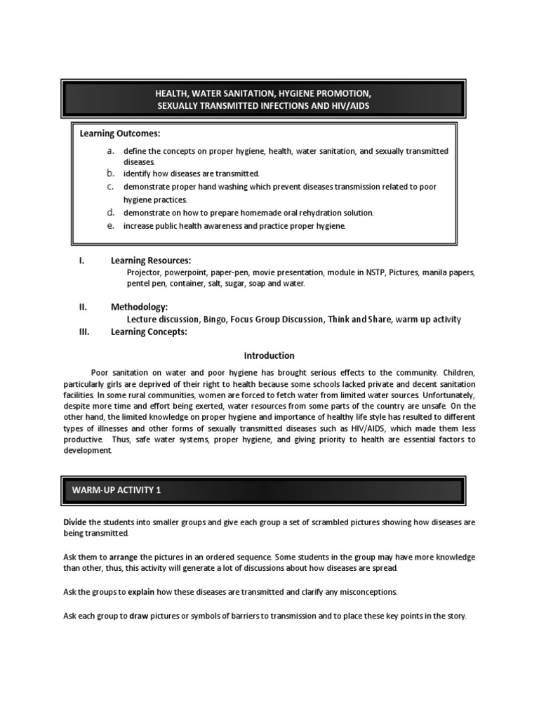 Module 4 Health, Water Sanitation, Hygiene Promotion... | PDF | Hiv ...