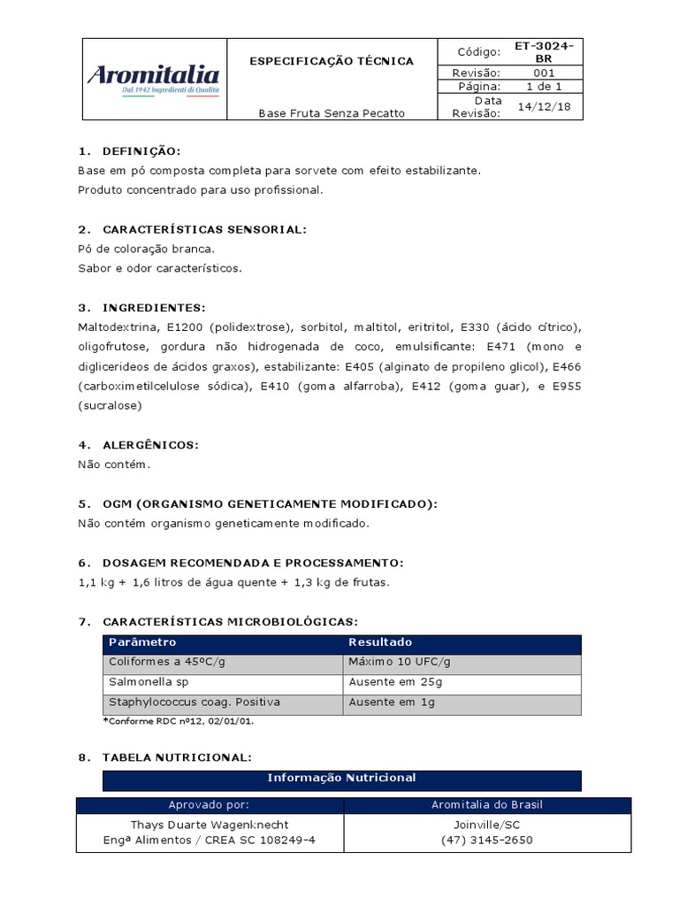 Base Fruta Neutra Senza Pecatto Aromitalia 13042020095308 | PDF ...
