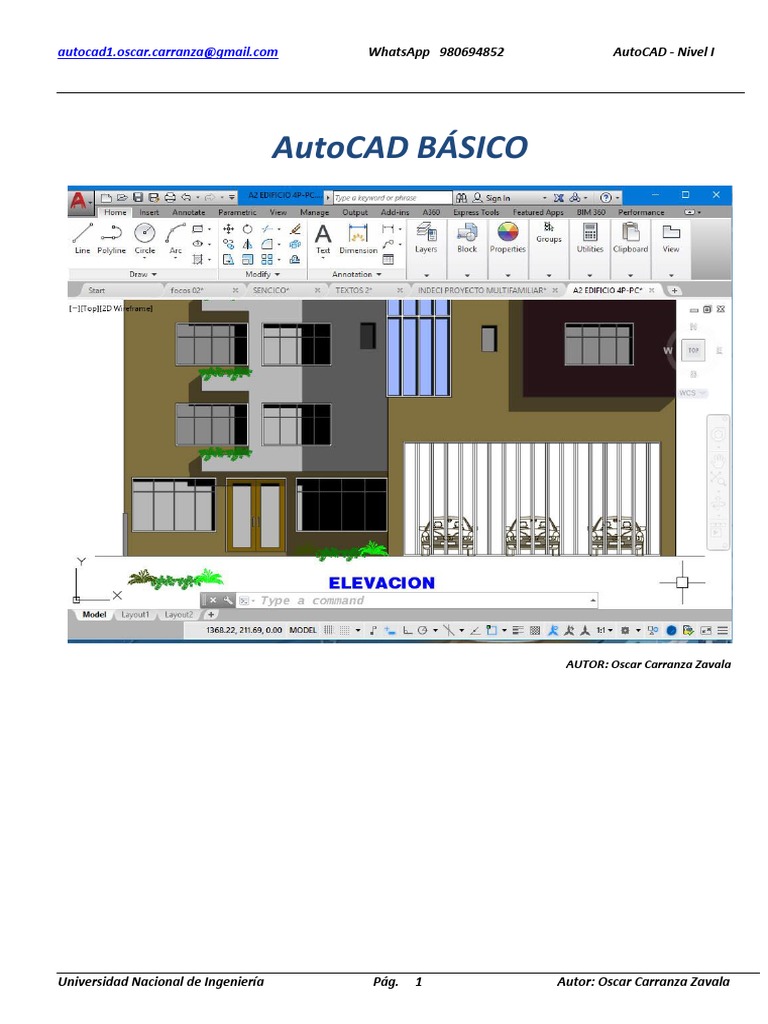 Oscar Carranza Zavala A1 Manual Autocad Básico | PDF | Informática