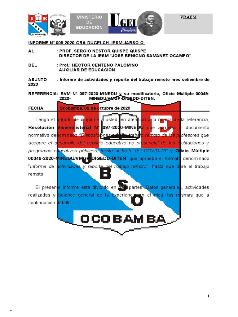 Informe Aux Hector Centeno | PDF