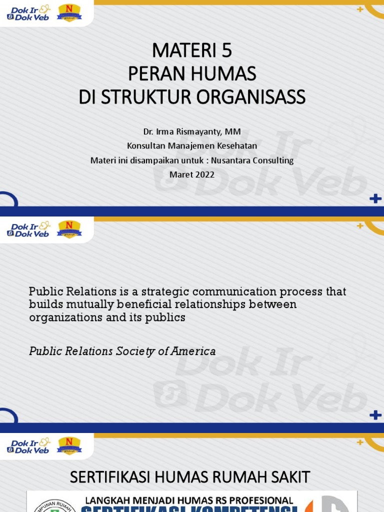Materi 8 Peran Humas RS | PDF