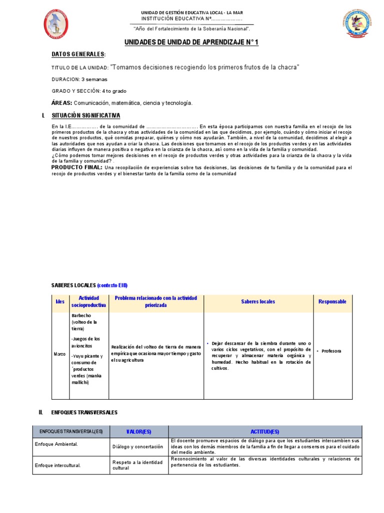 Unidad de Aprendizaje | PDF | Aprendizaje | Evaluación