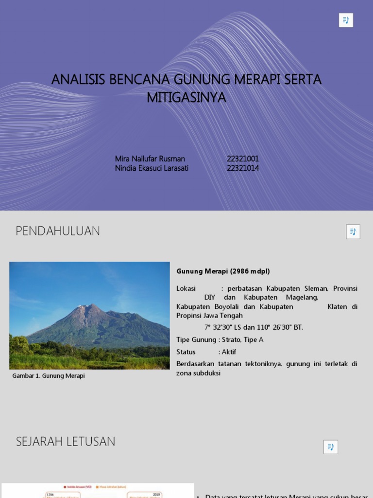Mitigasi Bencana Gunung Meletus | PDF