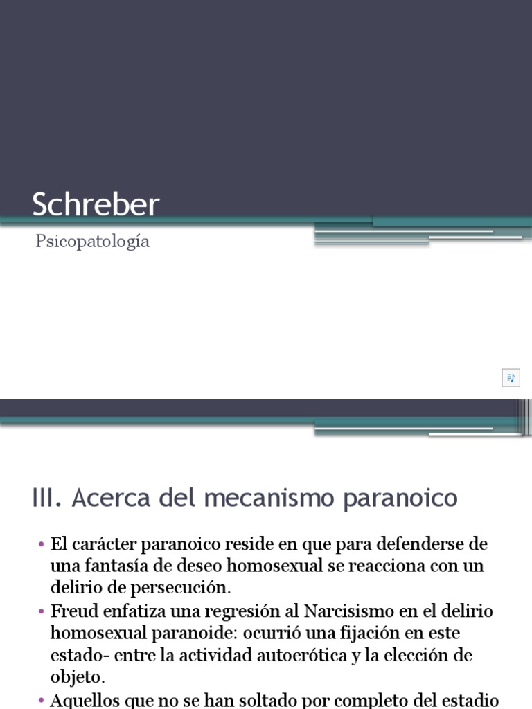 CASO SCHREBER. MECANISMO PARANOIDE-con Explicación | PDF | Teoría ...