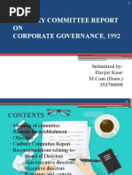 Cadbury Report | PDF | Business