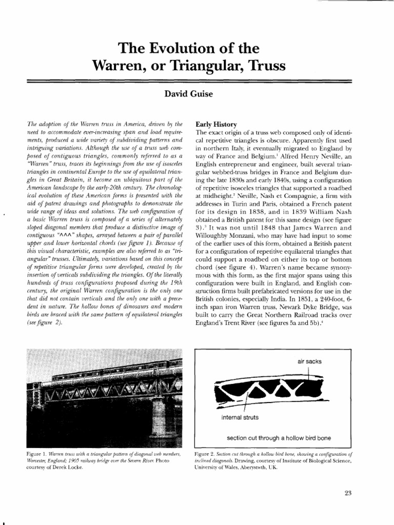 The The: Evolution of Warren, or Triangular, Truss | PDF | Truss ...
