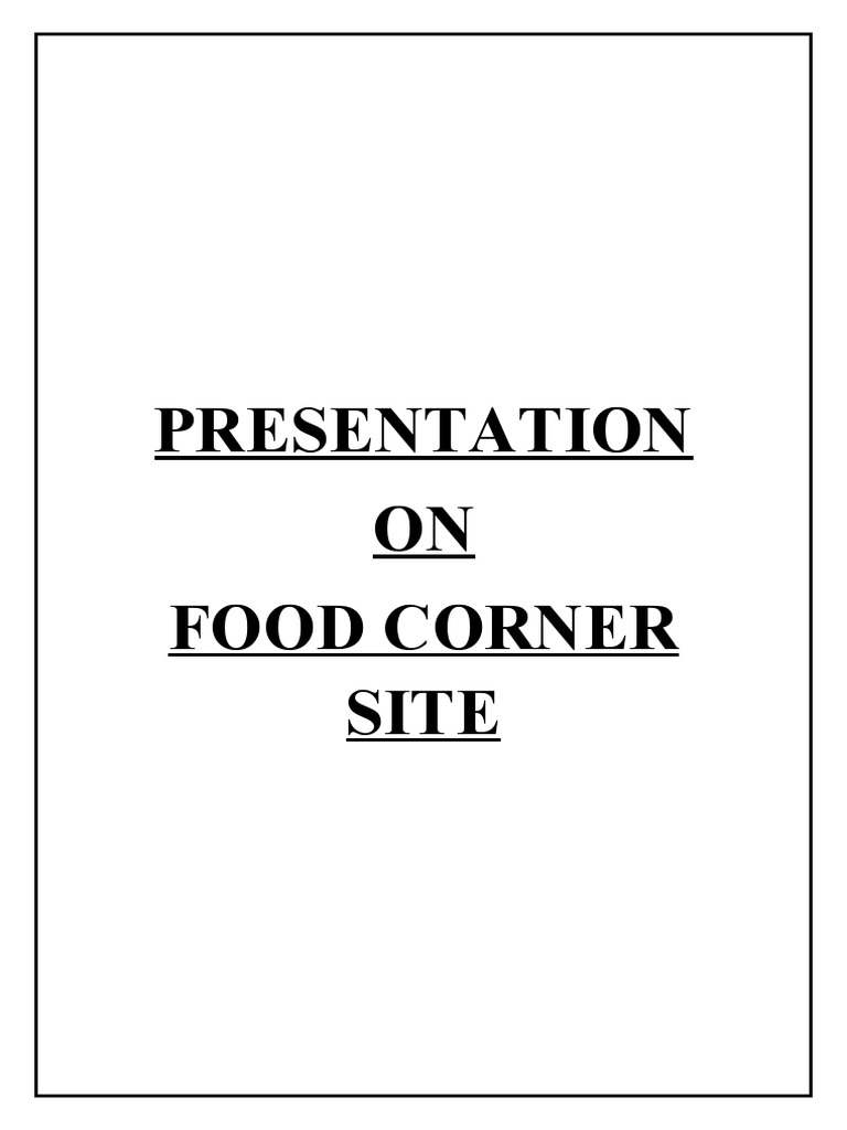 Food Corner 1 PDF