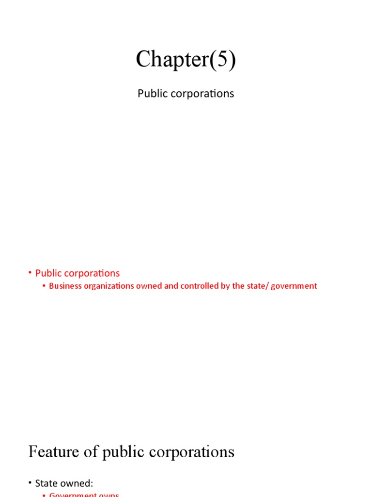 Understanding Public Corporations | PDF | Privatization | State Owned ...