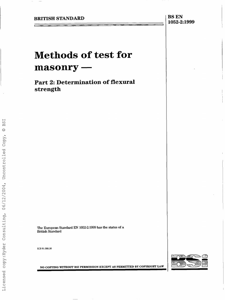 BS 1052-2 | PDF | Bearing (Mechanical) | Concrete