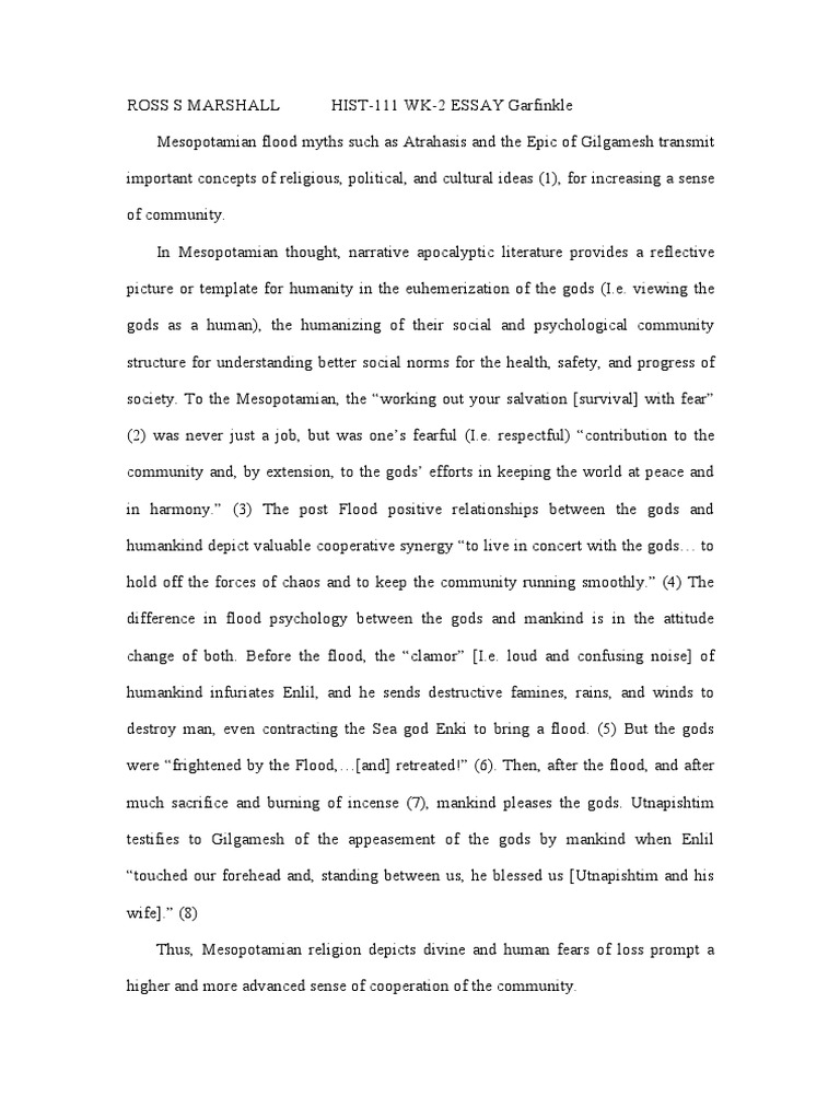 Mesopotamian Flood Myths | PDF | Flood Myth | Mesopotamian Mythology