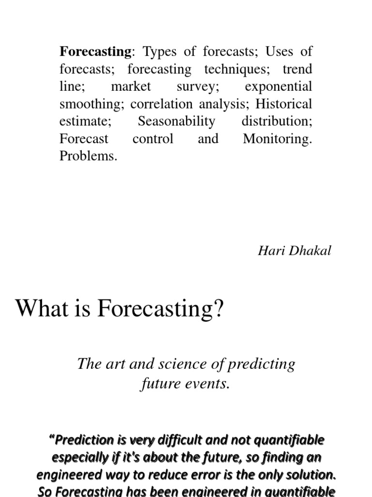 Chapter 3 Forecasting | PDF | Forecasting | Errors And Residuals