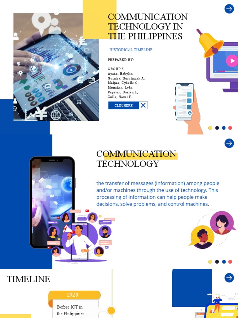 Communication Technology in The Philippines Timeline (Group 5) | PDF ...