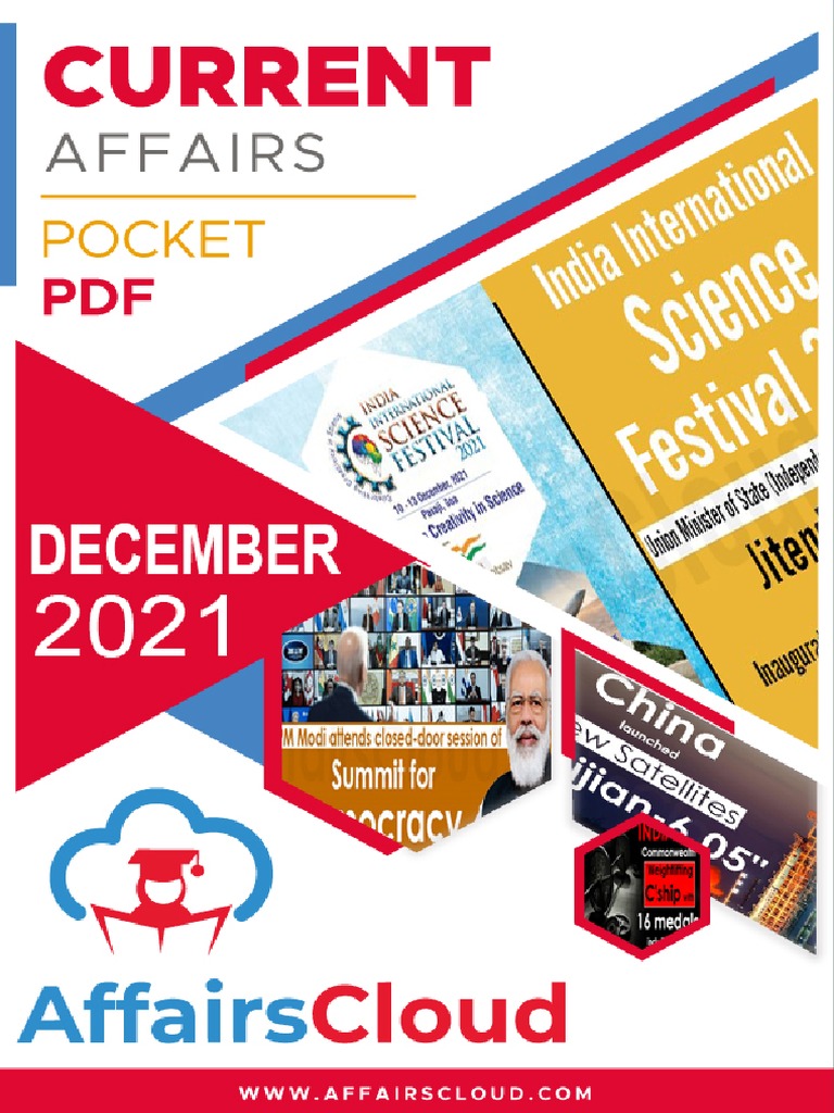 Current Affairs Pocket PDF - December 2021 by AffairsCloud New 1 | PDF ...