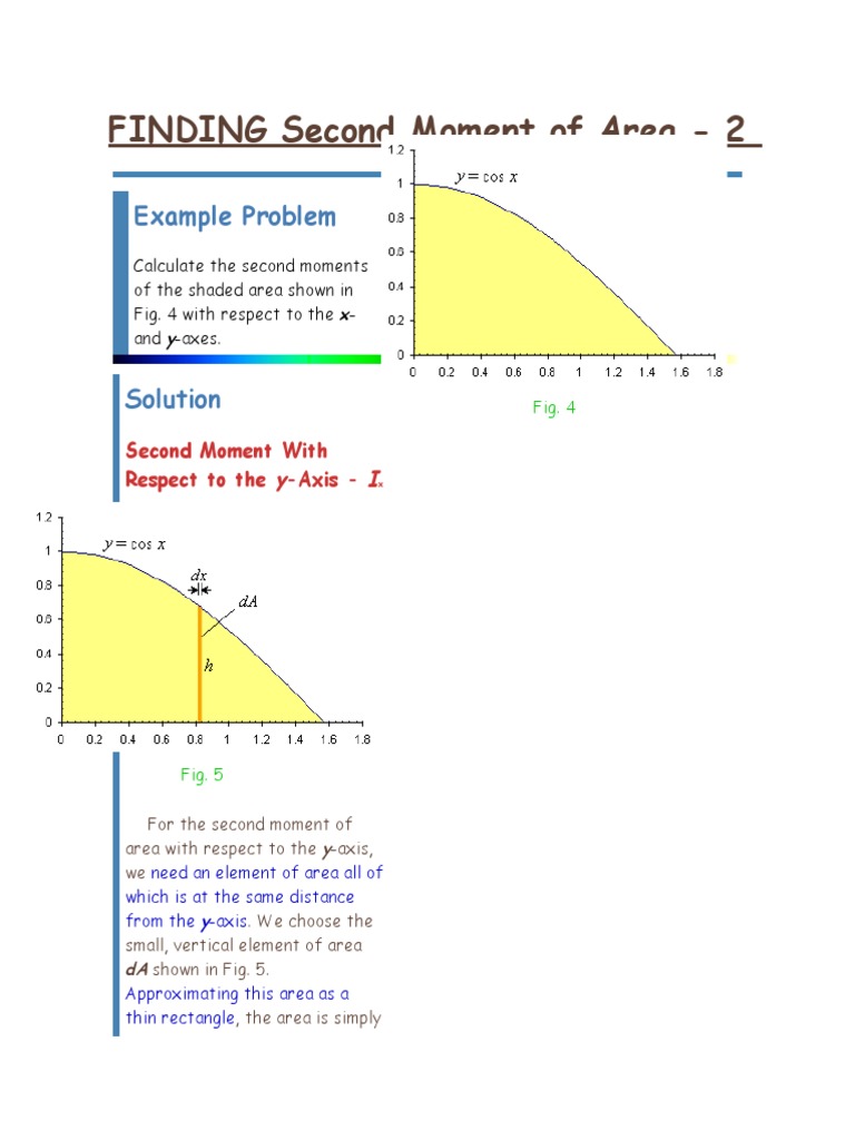 FINDING Second Moment of Area - 2: Example Problem | PDF | Area ...
