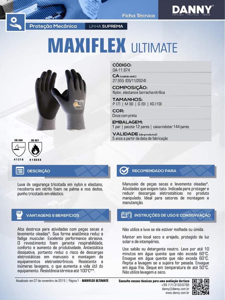 Ficha Tecnica Maxiflex Ultimate Da11874-1 | PDF