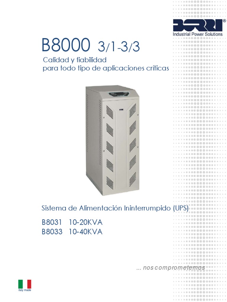 BORRI B8000 Esp | PDF | Inversor de energia | Ingeniería de confiabilidad
