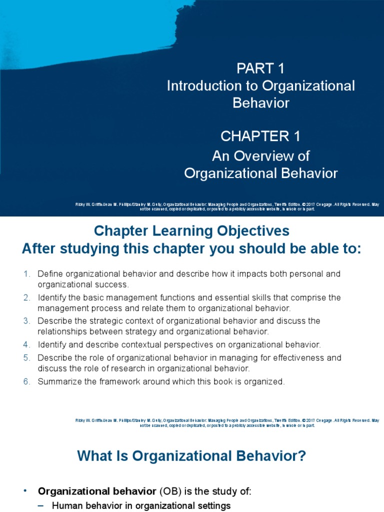 OB PPT CH 1 | PDF | Organizational Behavior | Goal