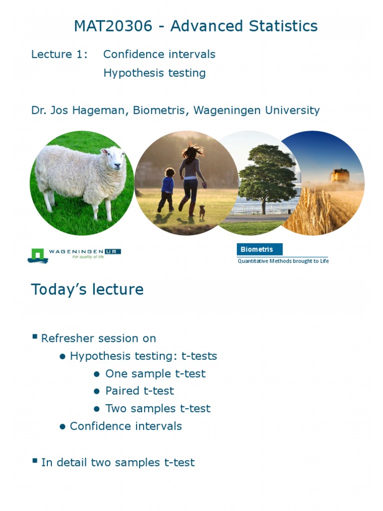 Confidence Intervals & Hypothesis Testing | PDF | Confidence Interval ...