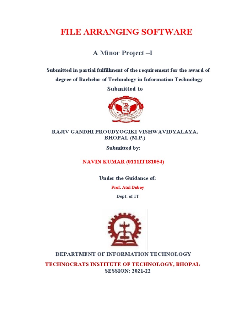 Major Project Format | PDF