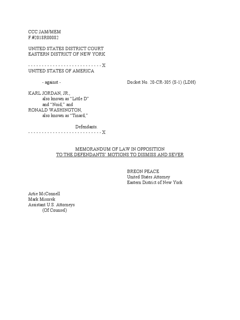 USA v. Jordan | PDF | Burden Of Proof (Law) | Prosecutor