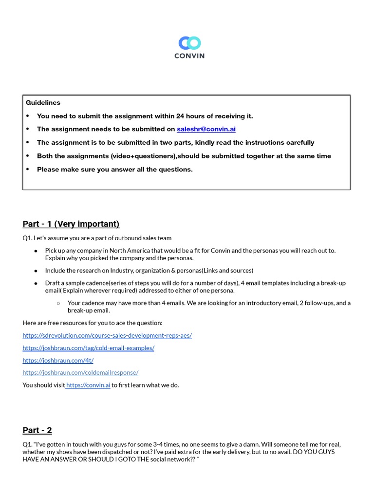 SDR Assignment | PDF | Self-Improvement