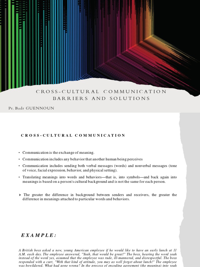 Cross Cultural Communication in International Business Hurdles and ...