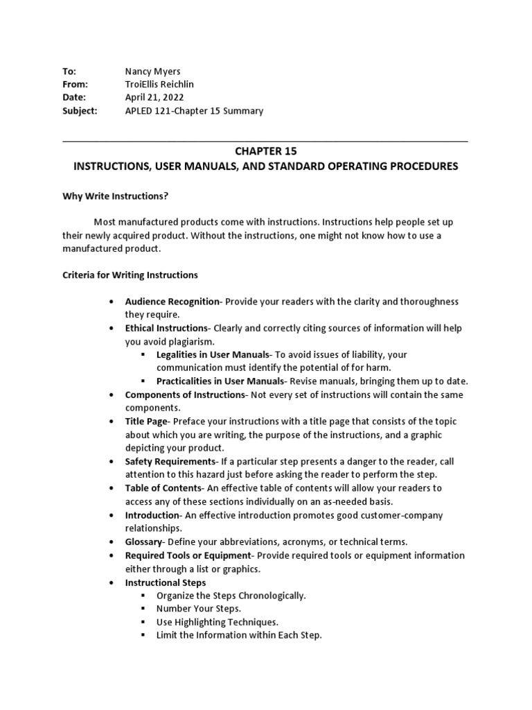 Chapter 15 Summary | PDF | Information | Usability