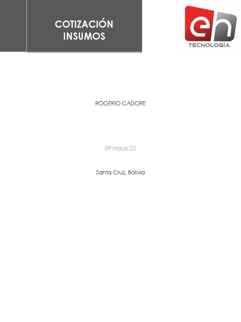 FO-COM-20 Cotización INSUMOS KYOCERA - ROGERIO CADORE | PDF | Economias
