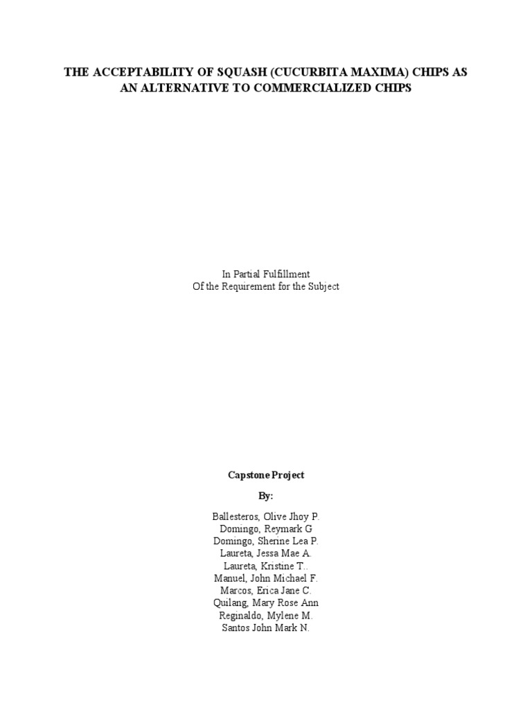 The Acceptability of Squash | PDF | Cucurbita | Vitamin