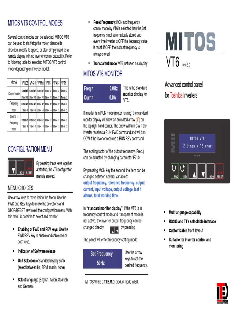 Manual VT6 EN 2 0 | PDF | Power Inverter | Computer Hardware