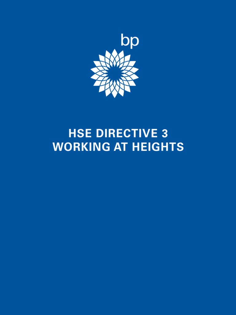 BP - Hse Directive 3 - Working at Height | PDF | Scaffolding | Nature