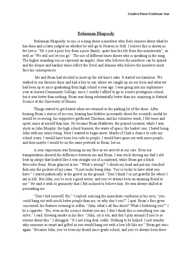 Bohemian Rhapsody Story and Analysis 1 | PDF | Hell
