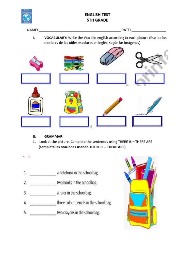 5th Grade Test | PDF