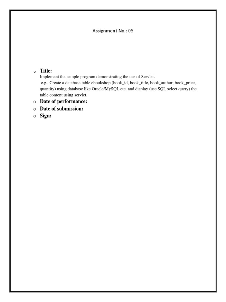 WTL Assignment No. 5 | PDF | Data Management | Computer Science