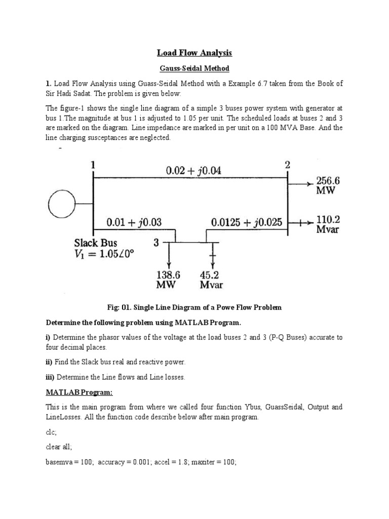 Assignment Load Flow Analysis | PDF | Electrical Engineering | Physical Quantities