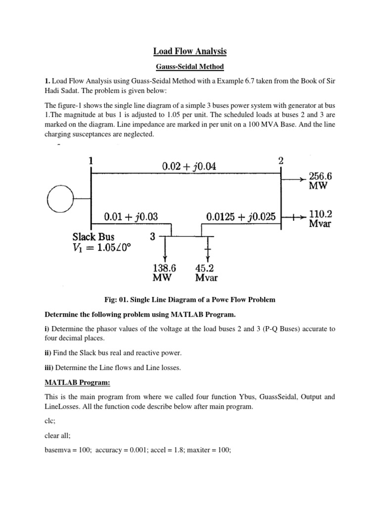 Assignment Load Flow Analysis | PDF | Force | Electrical Engineering