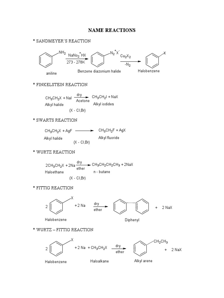 Name Rxns | PDF | Amine | Alcohol