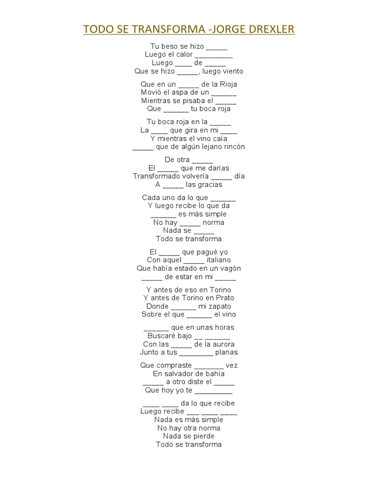 Todo Se Transforma-J.D (B1) | PDF