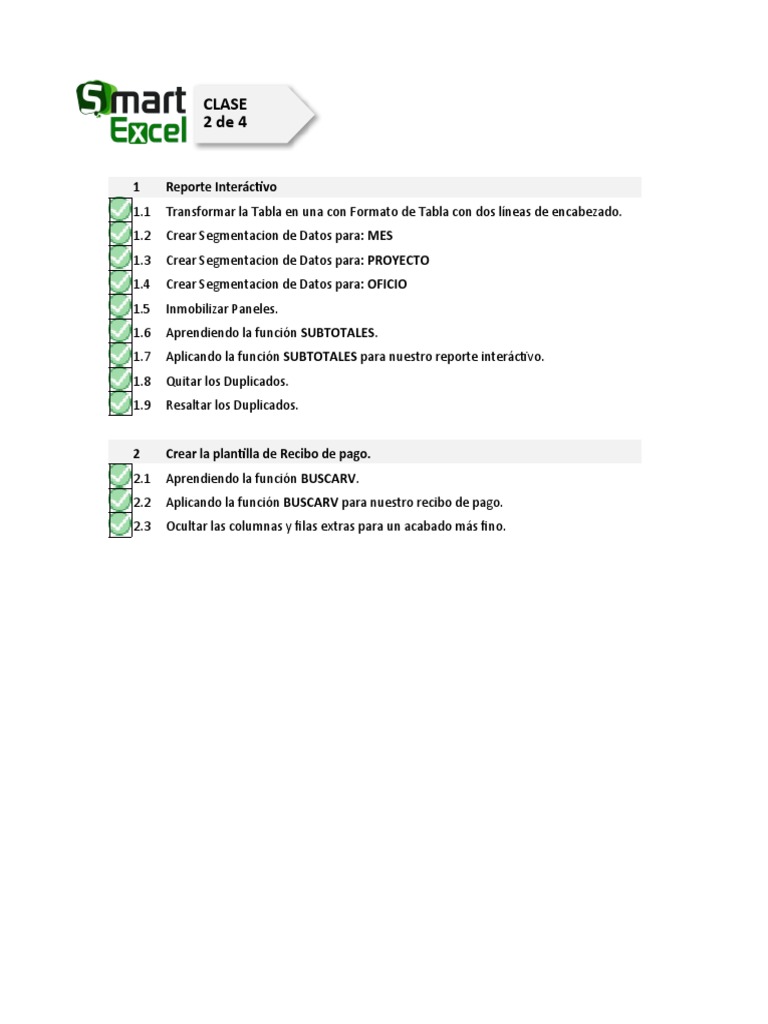 SMARTpro Archivo de Practica Clase 2 | PDF | Microsoft Excel | Alimentos