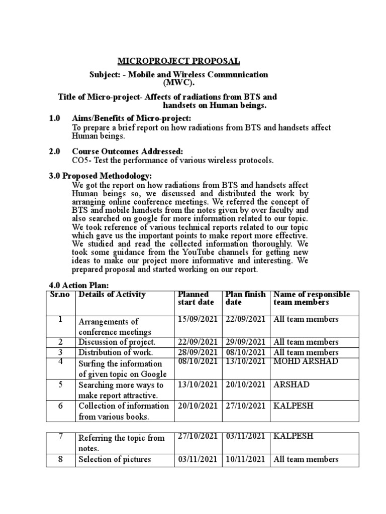 Microproject Proposal MWC | PDF | Microsoft Power Point | Computing