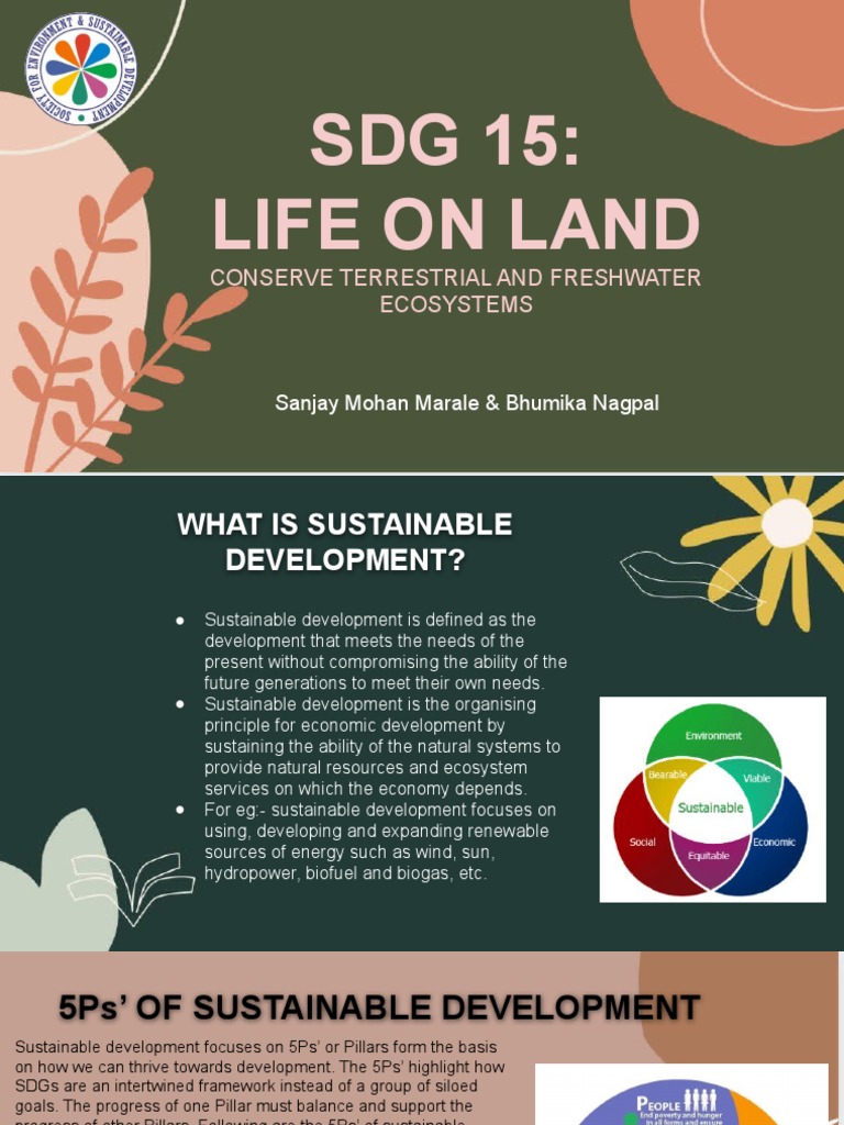 SDG 15: Life On Land: Conserve Terrestrial and Freshwater Ecosystems | PDF | Biodiversity ...