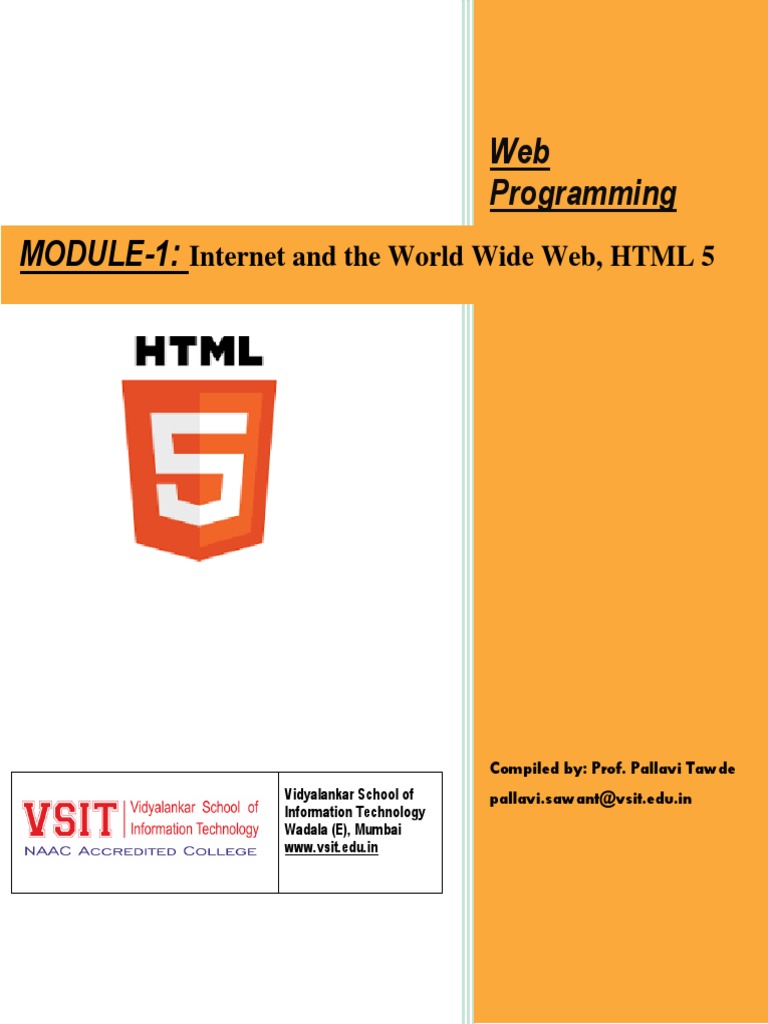 Module-1: Web Programming | PDF | Html Element | World Wide Web