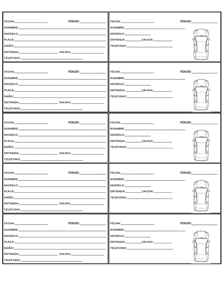 Ticket De Estacionamiento Imprimible A Realistic Stack Of Paper
