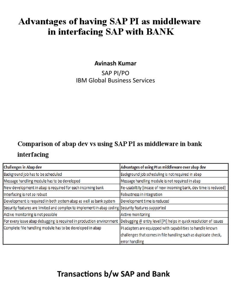 Advantages of Having SAP PI As Middleware | PDF