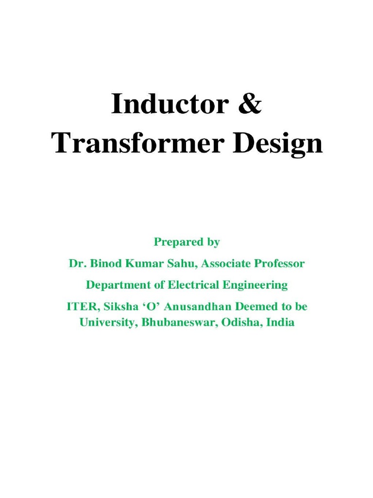 Iron Core Inductor Design | PDF
